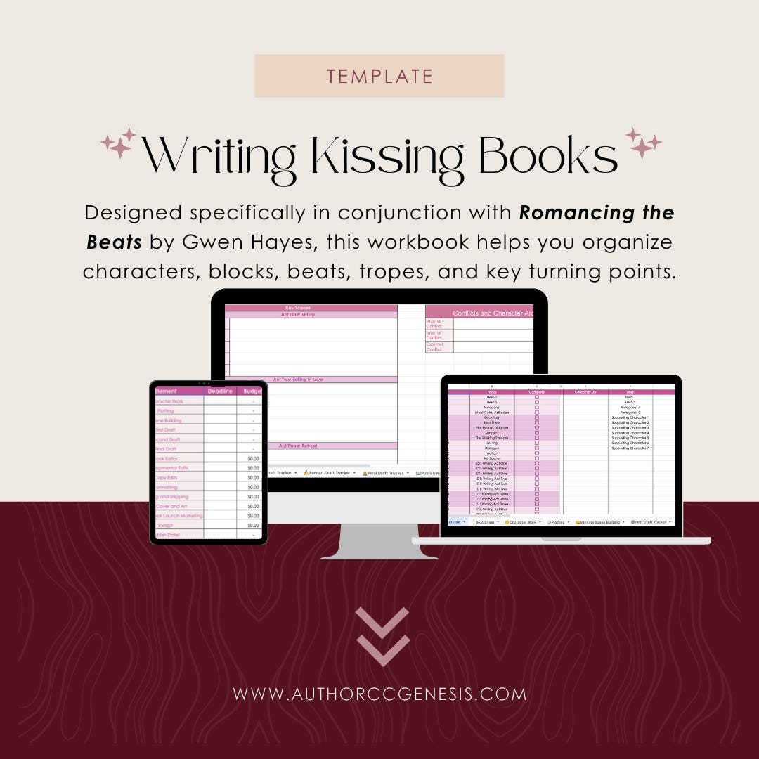 Writing Kissing Books Template – Customizable Story Planning Tools for ...