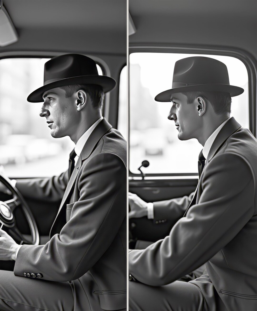 Driver Digital Download Vintage Black and White Wall Art Print ...