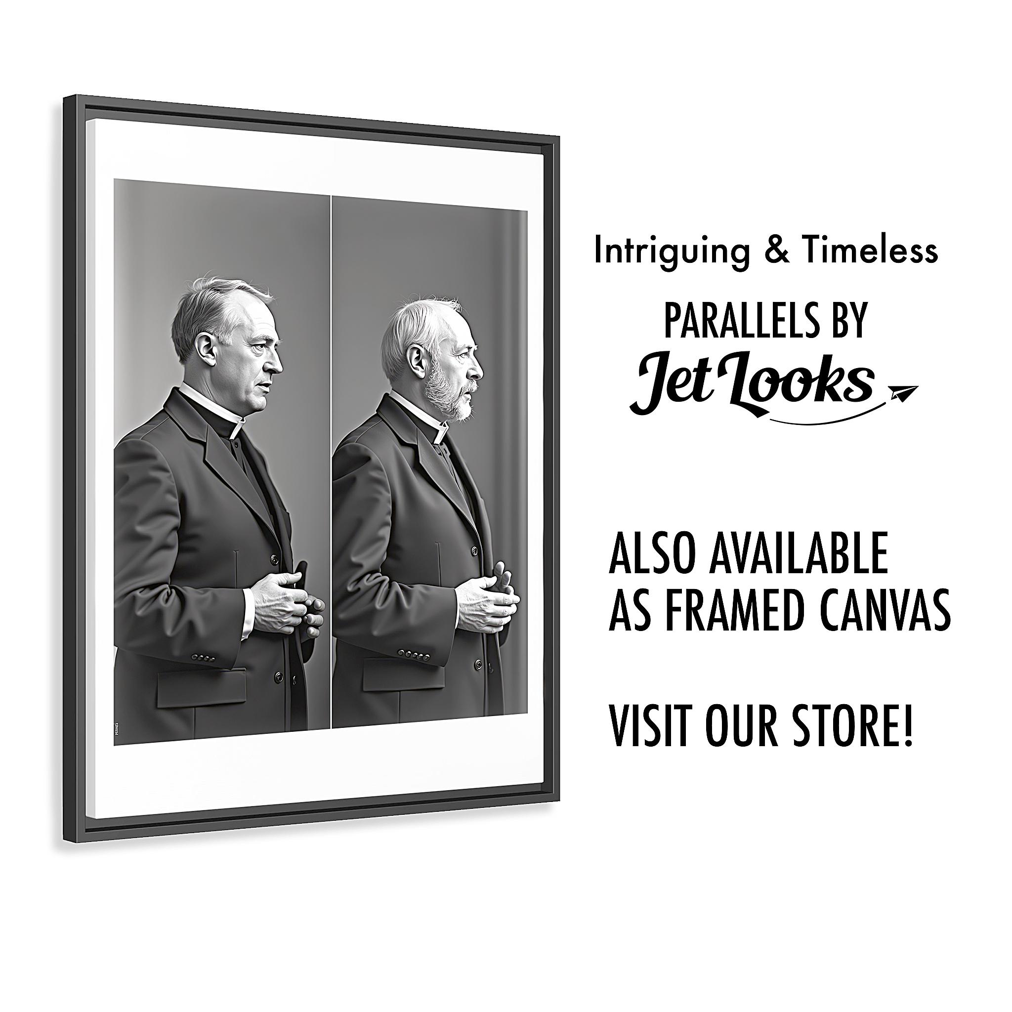 Priest Digital Download Vintage Black and White Wall Art Print ...
