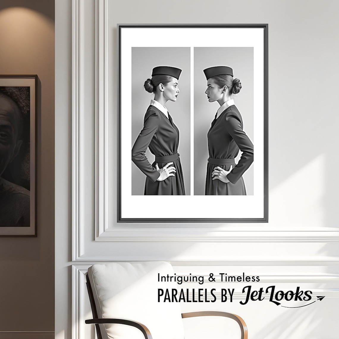 Vintage Flight Attendant Print, Retro Aviation Art (digital Download ...