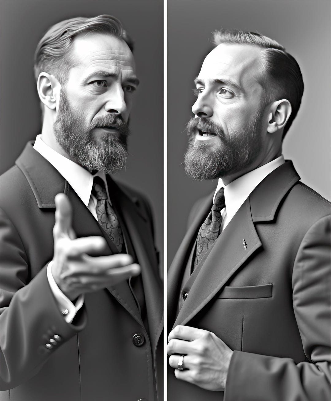 Business Men Digital Download Vintage Black and White Wall Art Print ...