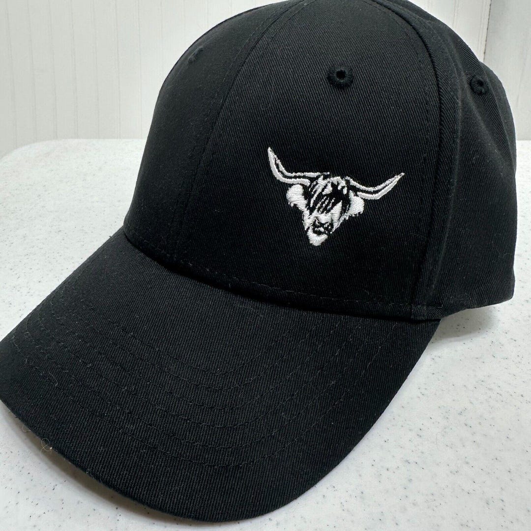 Highland Cow Hat Embroidered off Center Structured Chino Twill Fluffy ...