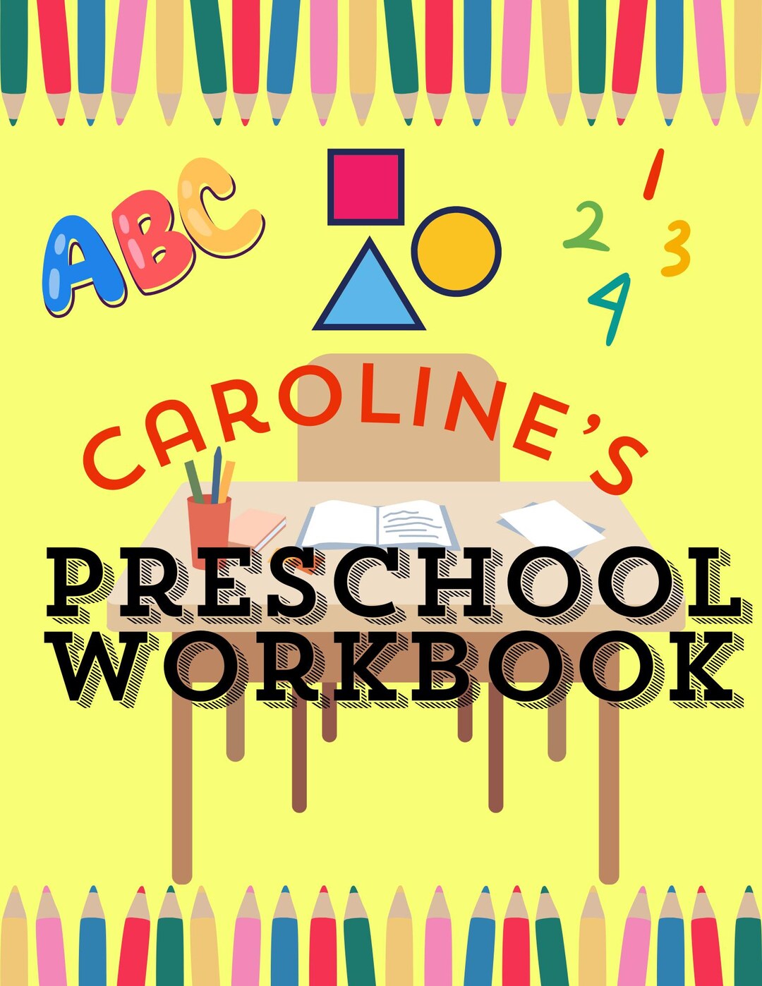 Customizable Preschool Workbook Template Editable in Canva - Etsy