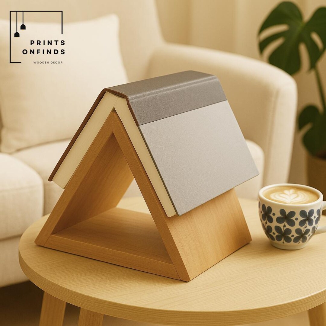 Custom Name Wooden Book Stand, Solid Wood Reading Book Holder, A Frame ...