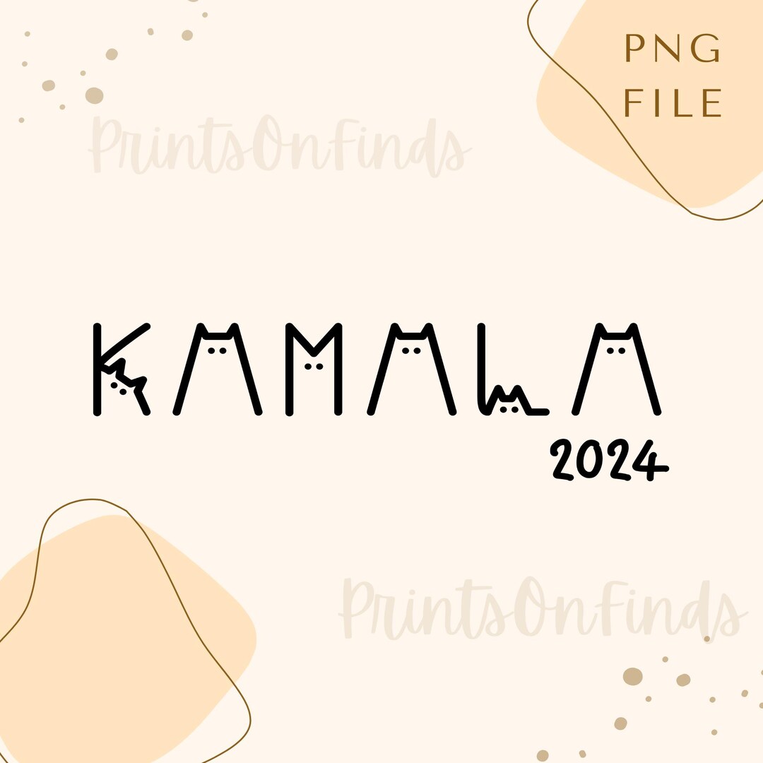 Kamala Harris Cat Letter PNG, Kamala Harris President, Kamala for ...