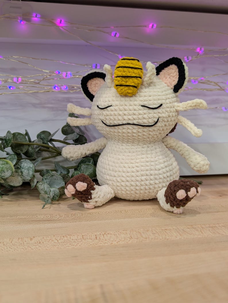 Crochet Meowth-inspired Plush - Etsy