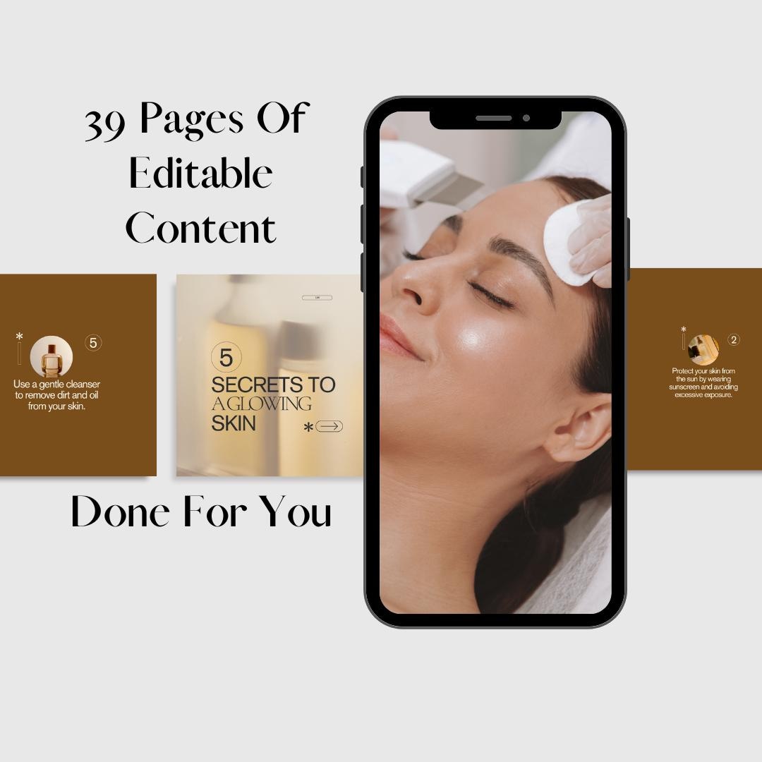 30 Days of Editable Skin Content Done for You - Etsy