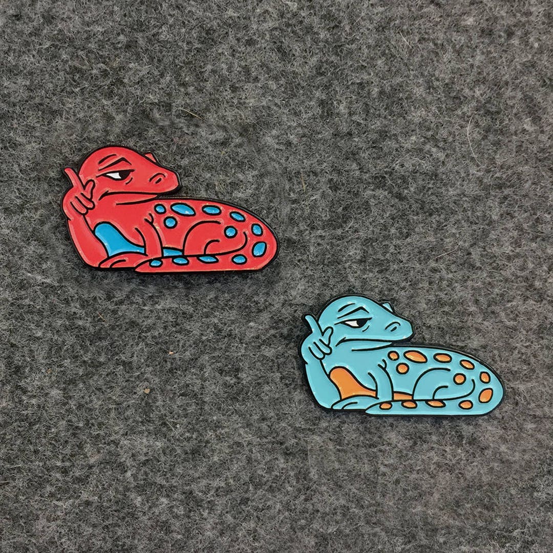 Sassy Salamander 1.25 Enamel Pin - Etsy