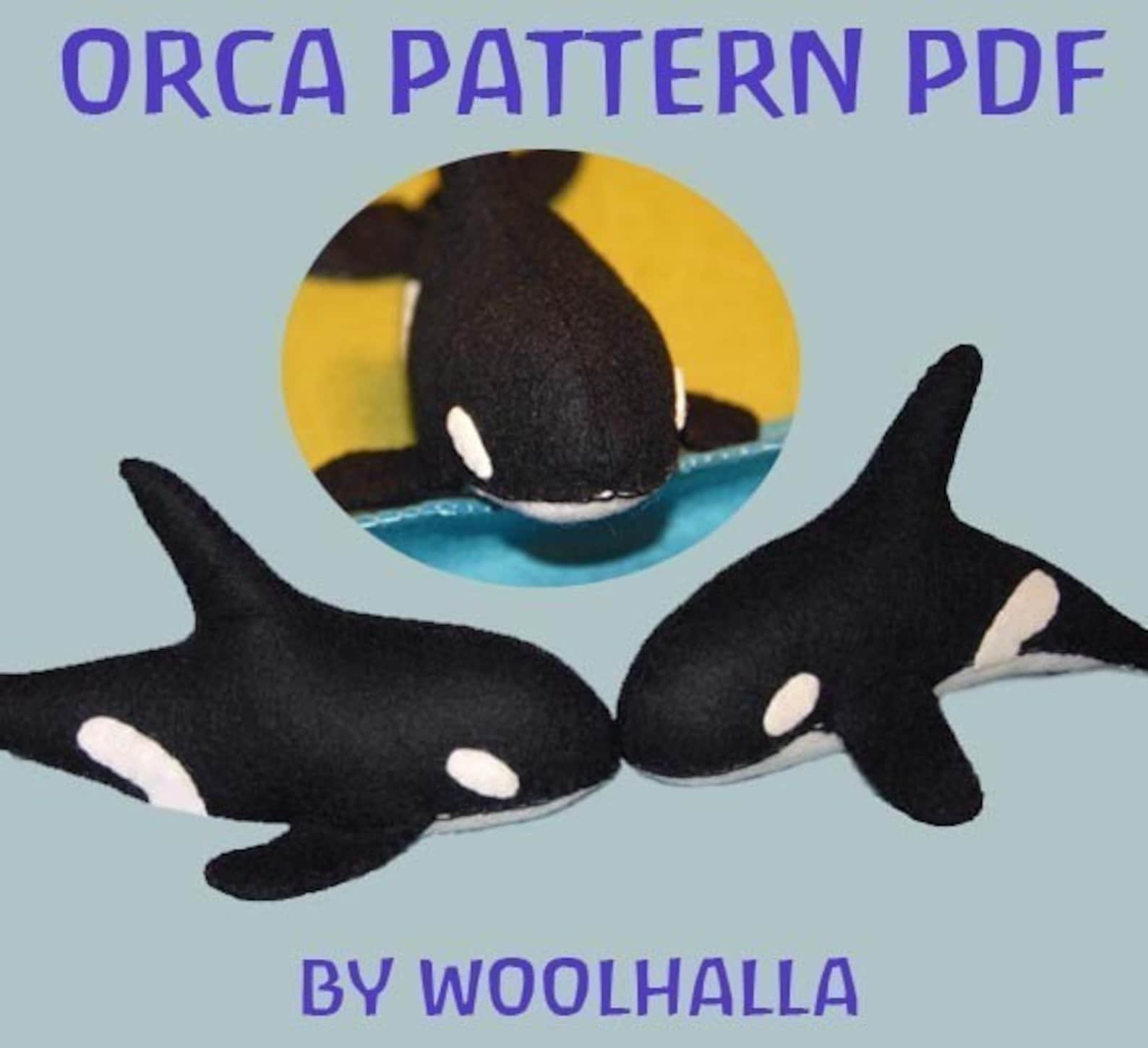 Felt Orca/ Killer Whale Pattern PDF Ocean Seaside Felt Toy | Etsy