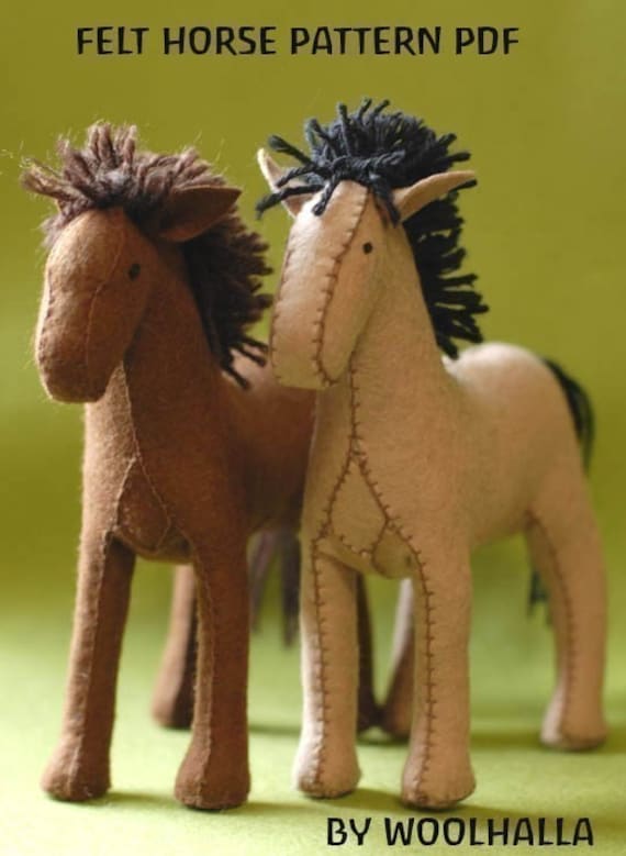 Felt Horse Pattern PDF Instant Download - Etsy