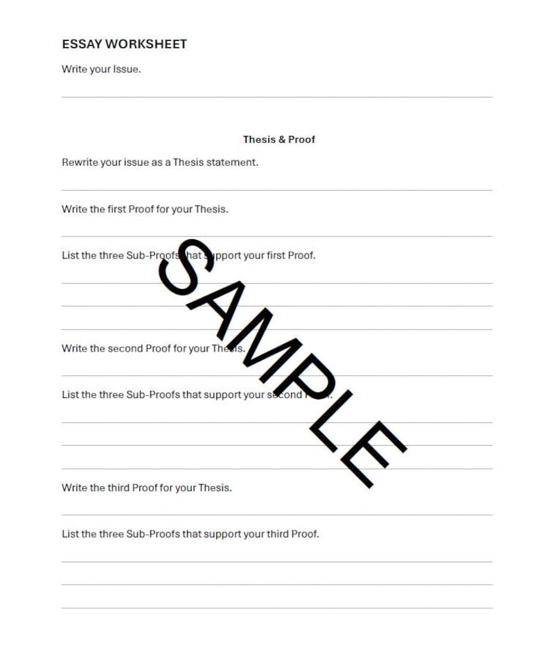CC Challenge B - LTW Worksheets, Outline, & Template - Etsy