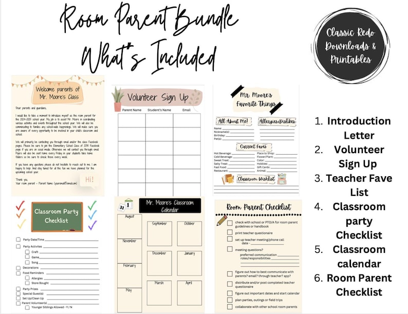 Editable PTO/A Room Parent Flyer Introduction, Volunteer Sign Up ...