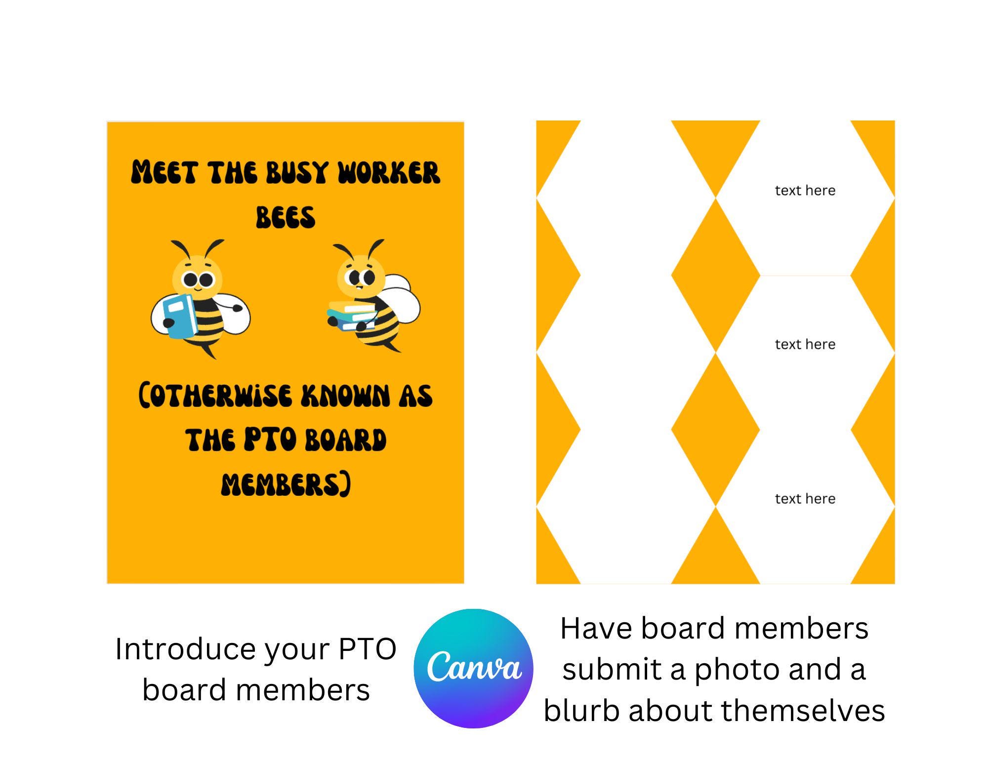 Editable PTO/PTA Bulletin Board - Back to School - School Information ...