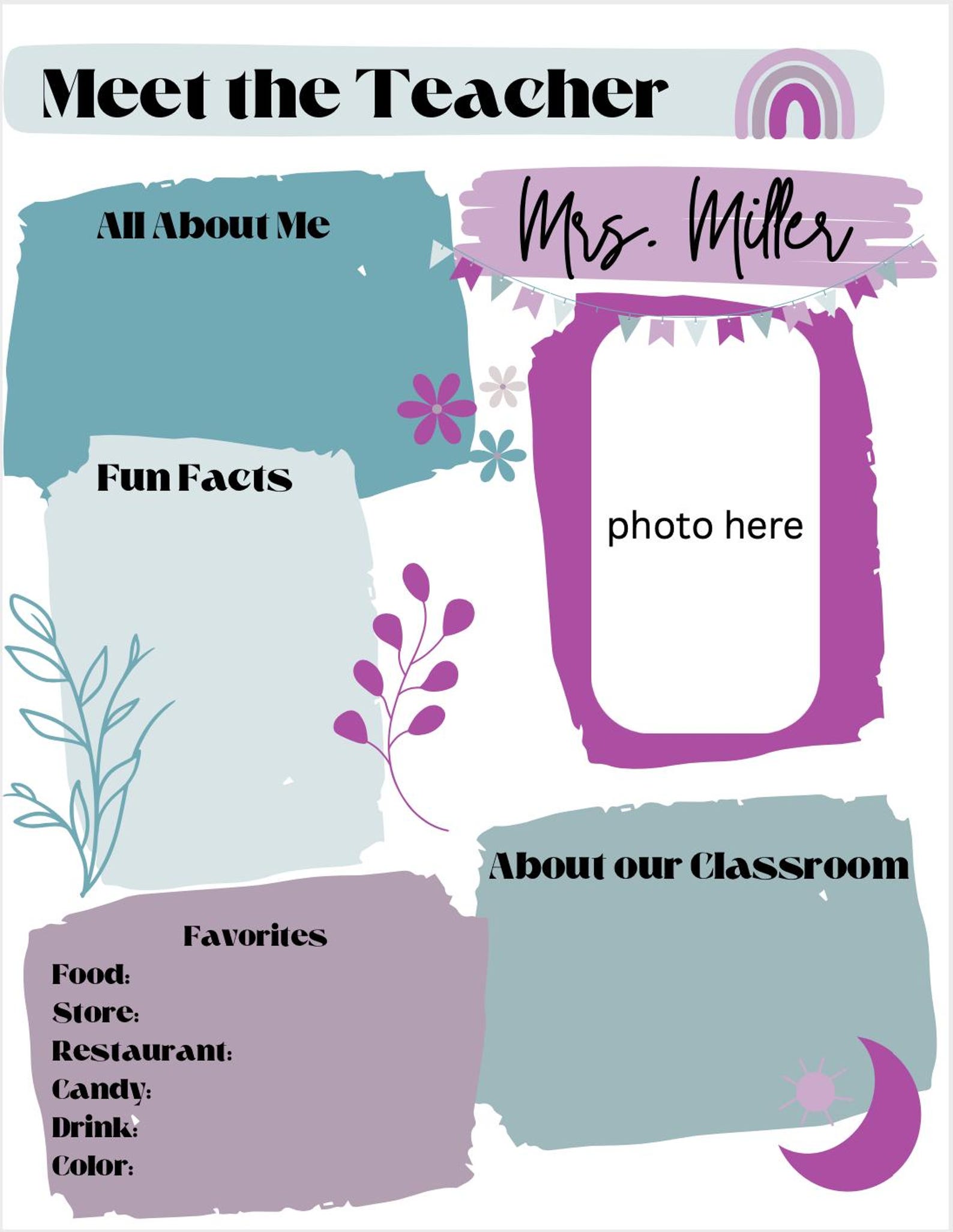Meet the Teacher Fully Editable Back to School Welcome Flyer Letter ...