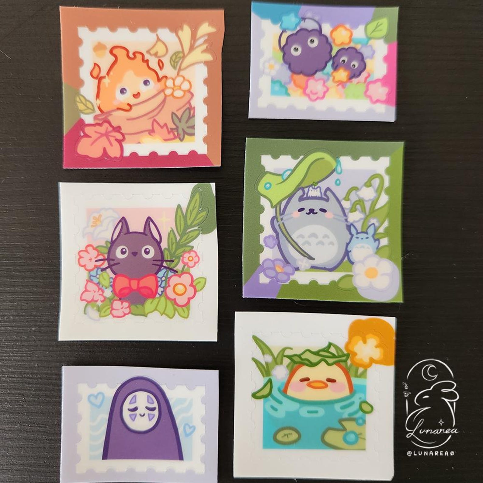 Ghibli Inspired Stamp Stickers - Etsy