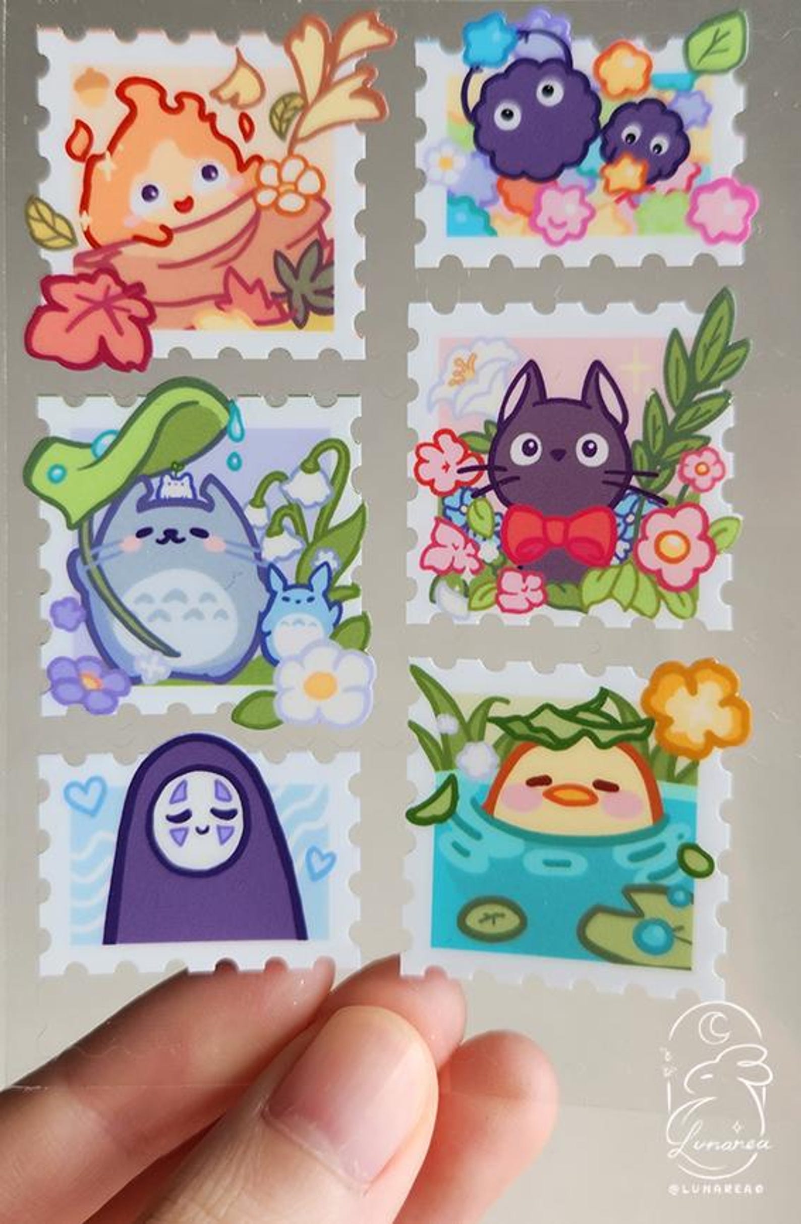 Ghibli Inspired Stamp Stickers - Etsy