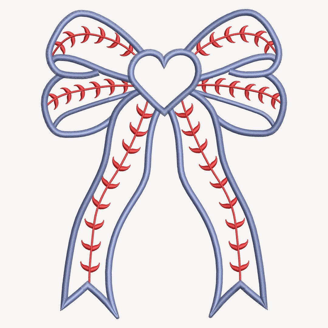 Football Bow Embroidery Designs, Christmas Bow Embroidery Design ...