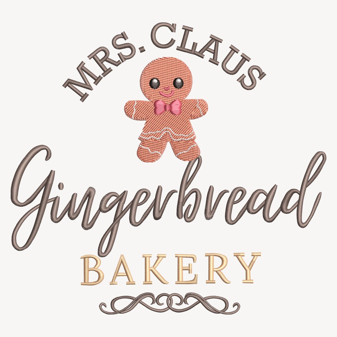 Gingerbread Bakery Embroidery Designs, Merry Christmas Embroidery ...