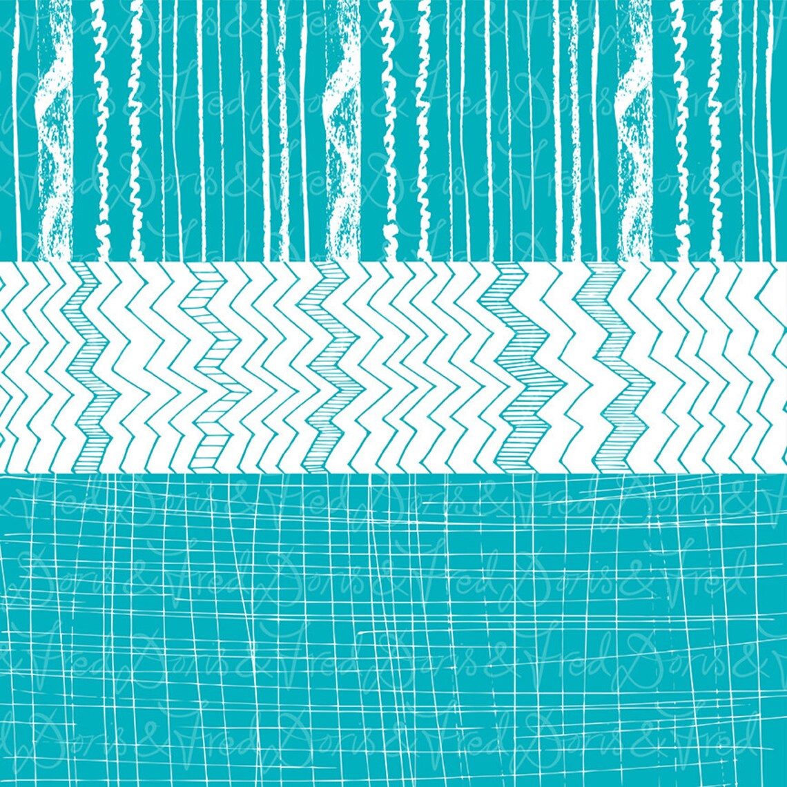 14 Turquoise Digital Patterned Papers *instant Download* Inky, Basics ...
