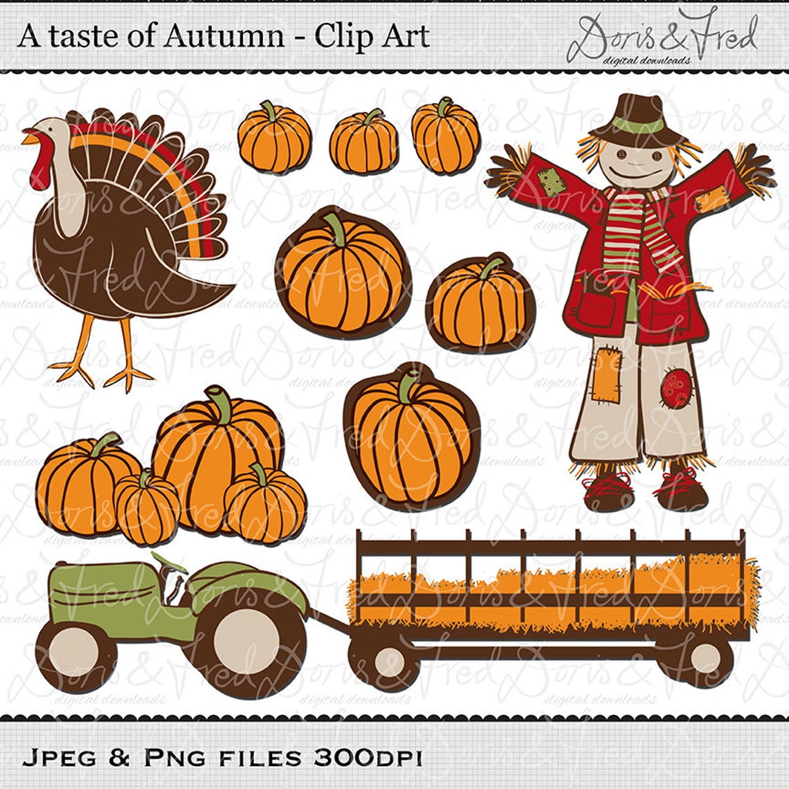 Fall Clip Art Images, Autumn Clipart, Royalty Free Clip Art -- Instant ...