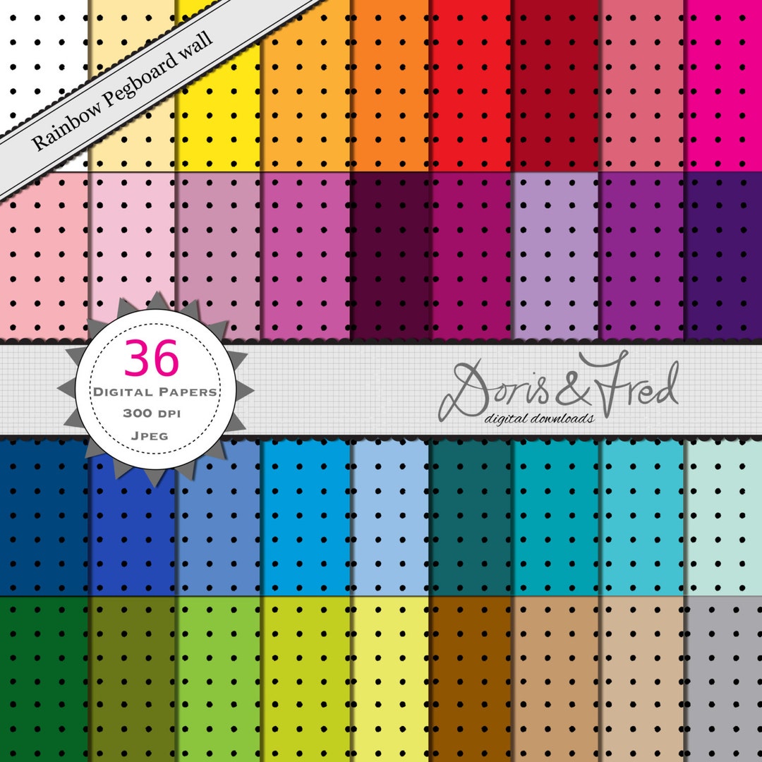 Pegboard Style Digital Papers _background_scrapbooking _jpegs_royalty ...