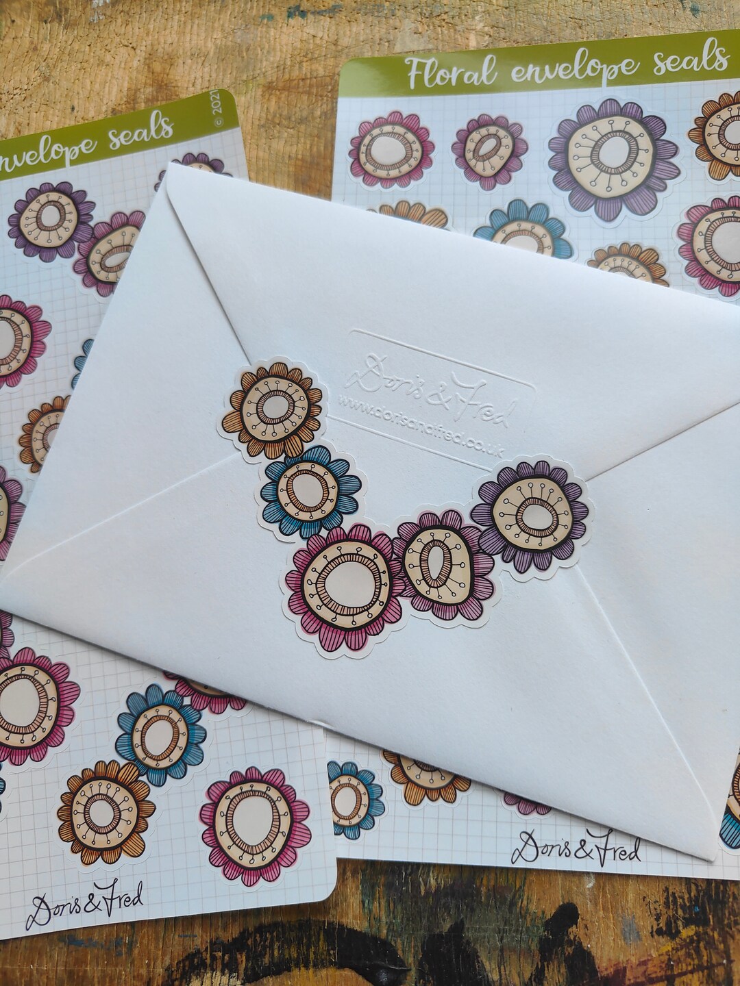 Floral Envelope Seals and Stickers - Etsy UK