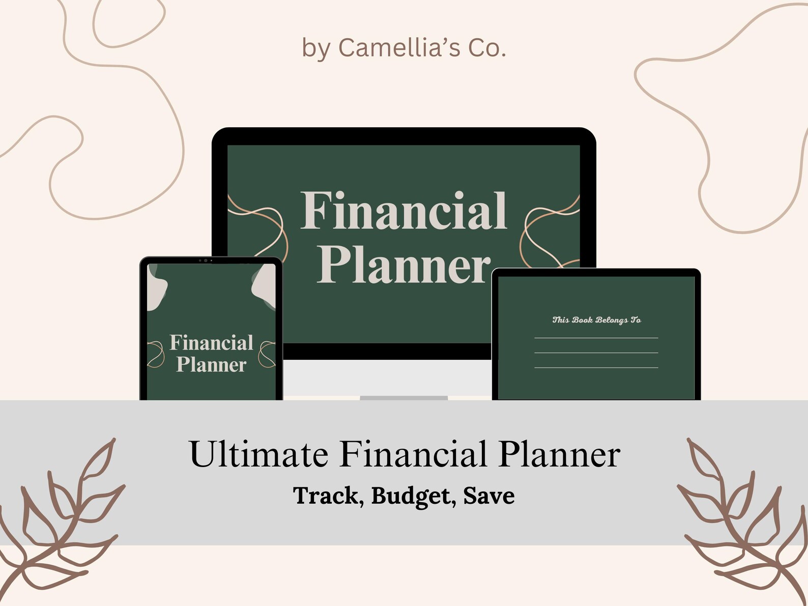 Digital Financial Planner Budget Tracker Expense Log Savings Tracker ...