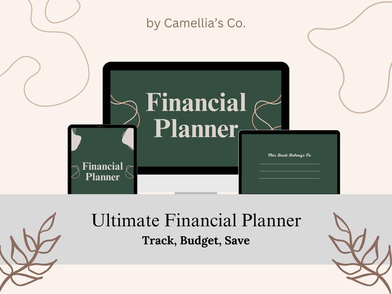 Digital Financial Planner Budget Tracker Expense Log Savings Tracker ...