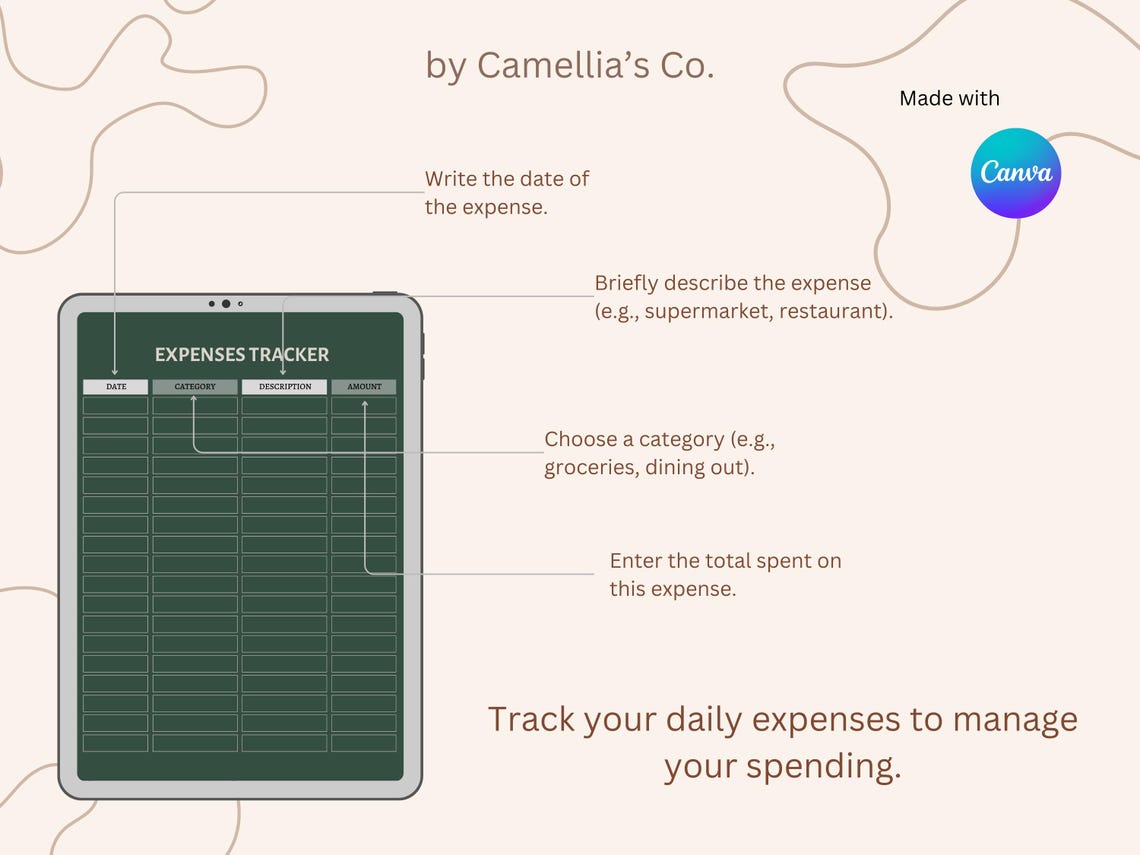 Digital Financial Planner Budget Tracker Expense Log Savings Tracker ...