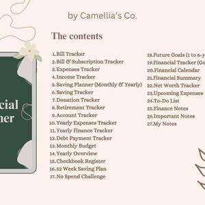 Digital Financial Planner Budget Tracker Expense Log Savings Tracker ...