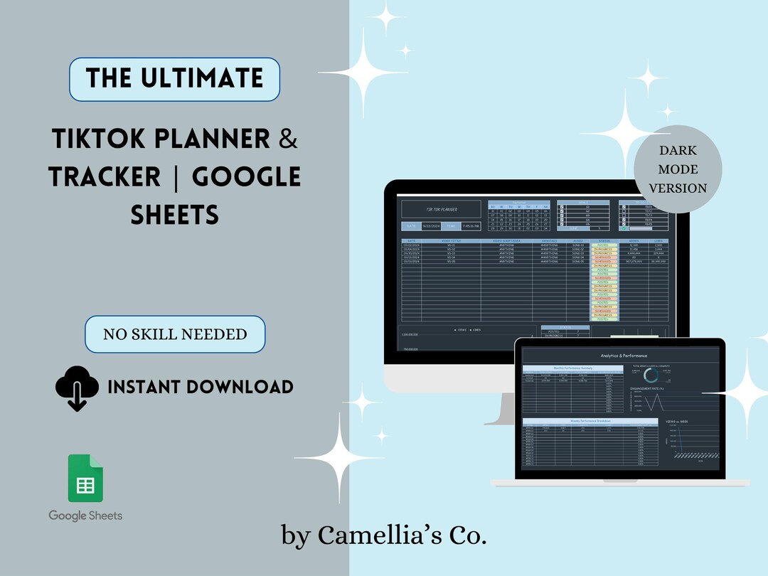 Google Sheets Tiktok Content Planner and Tracker Video Scheduler ...