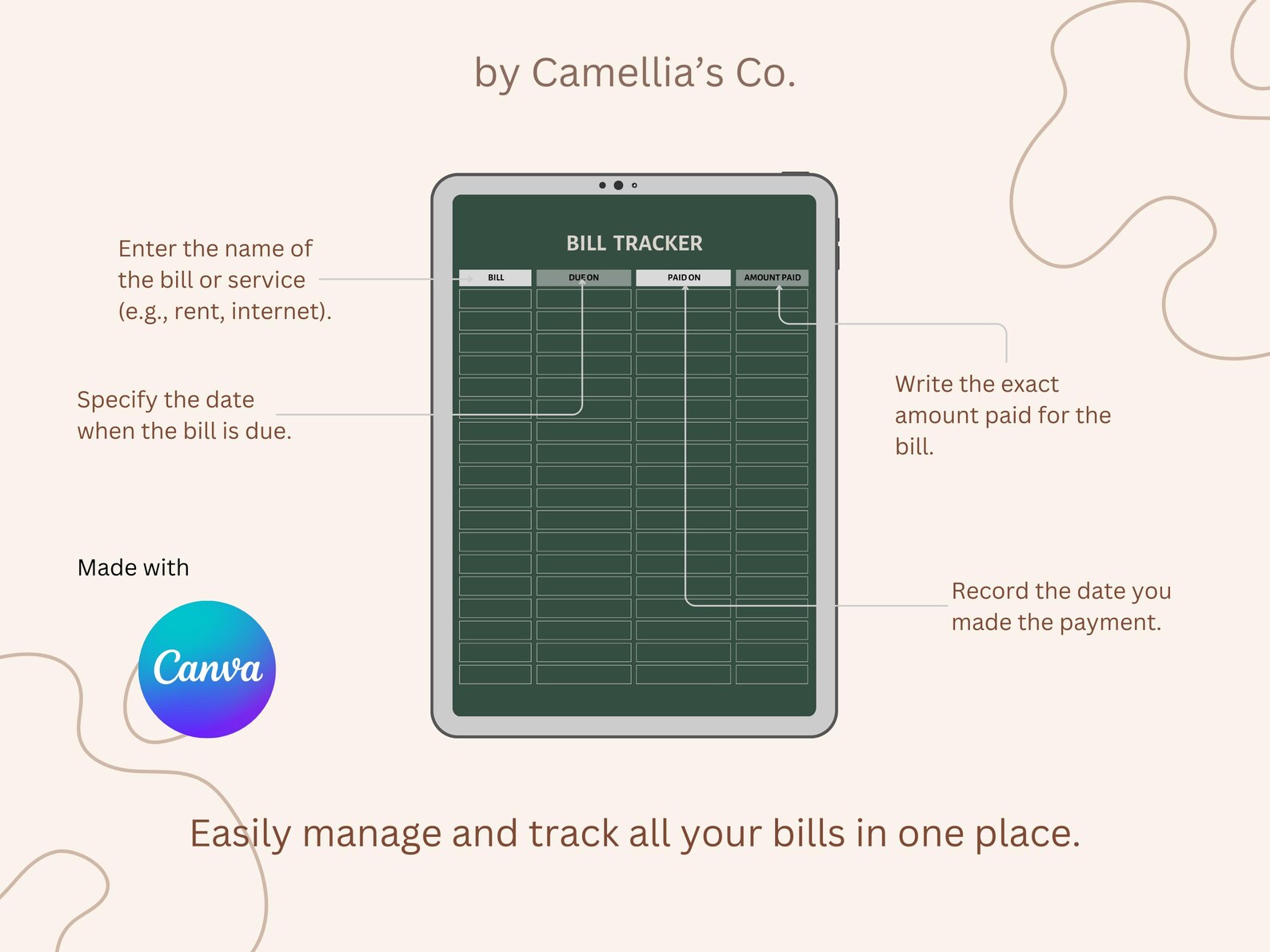 Digital Financial Planner Budget Tracker Expense Log Savings Tracker ...