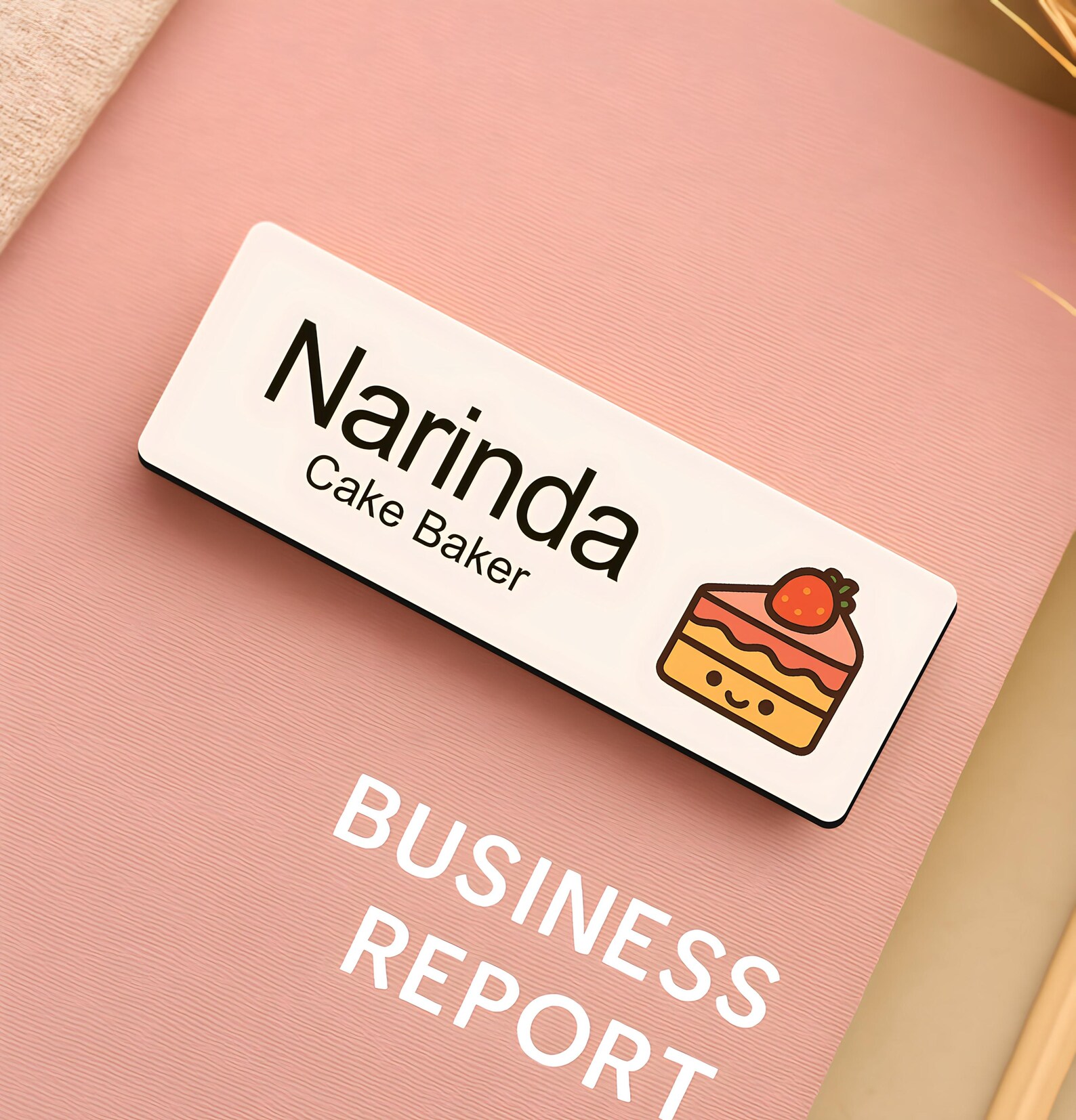 Custom Name Badge, Cafe Job ID Tag for Catering and Baristas - Etsy