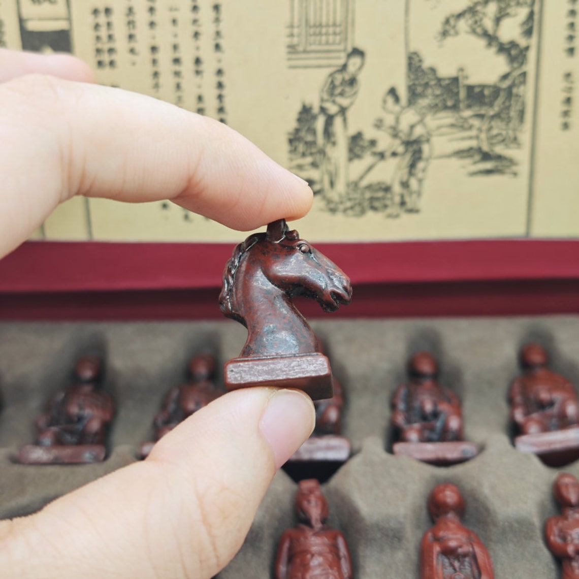 Terracotta Army Chess Set 9.5x9.5 Inch Chinese Style 3D Terra-cotta ...