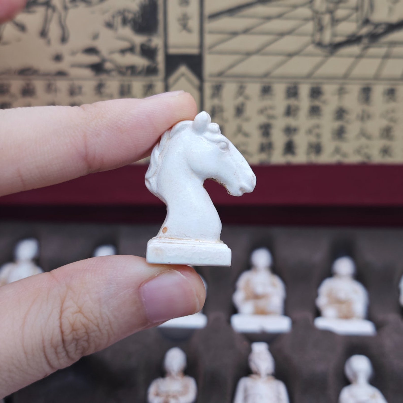 Terracotta Army Chess Set 9.5x9.5 Inch Chinese Style 3D Terra-cotta ...