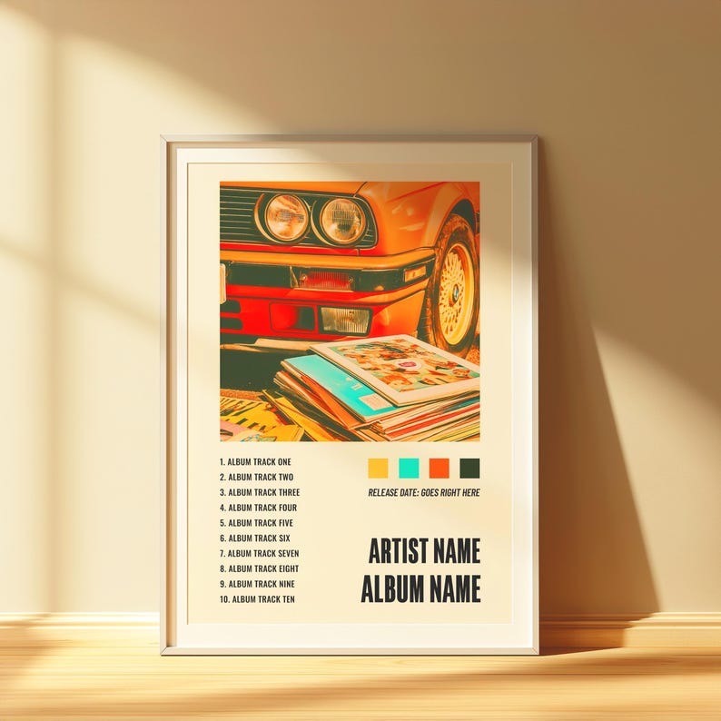 Custom Album Cover Print | Minimal Poster | Custom Gift | Music Gift ...