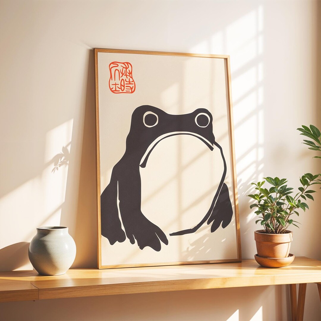 Japanese Frog Print, Vintage Wall Art, Japanese Frog Poster, Matsumoto ...