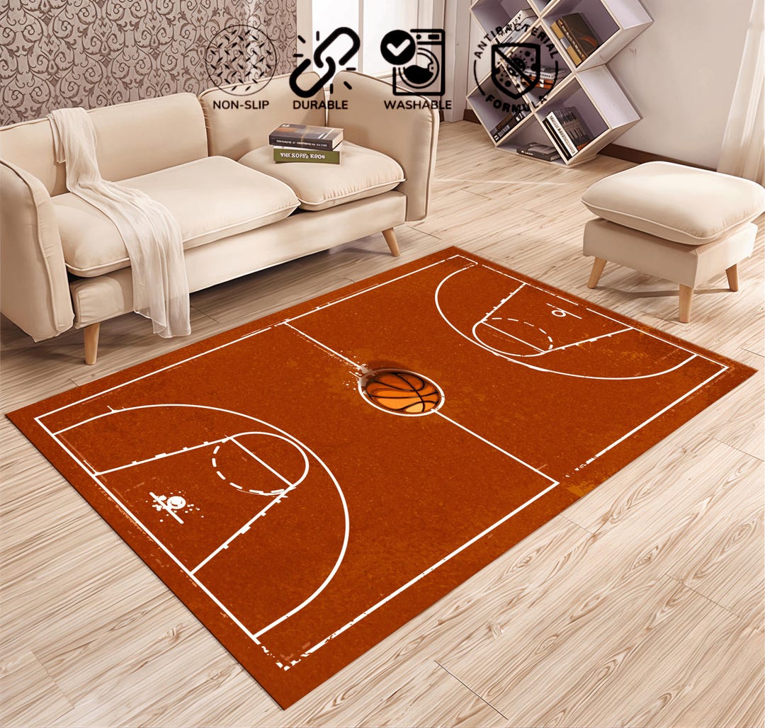 Basketball Court Rug, Sports Rug, Minimalist Rug,hypebeast Rug,custom ...