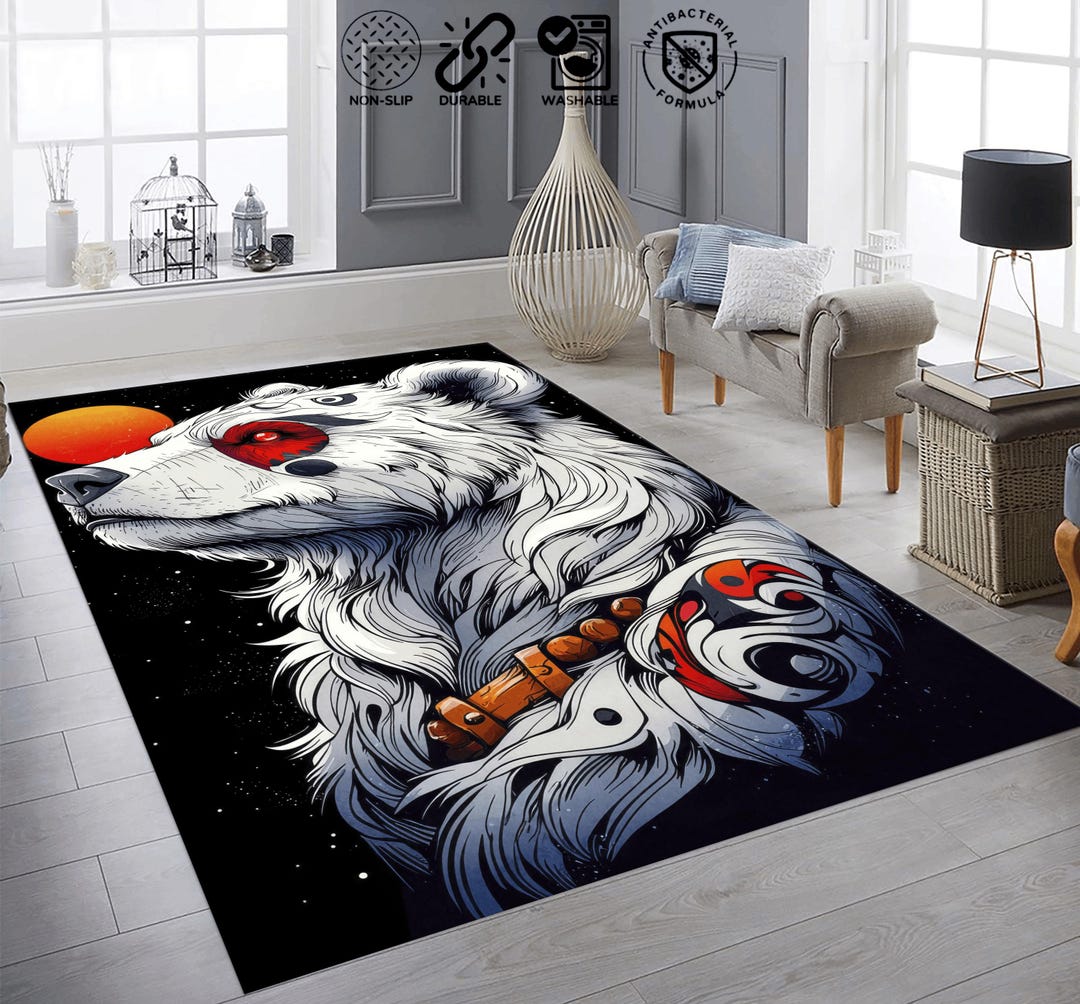 Polar Bear Rug, Children's Room Decorations, Animal Rug, Farmhouse Rug ...