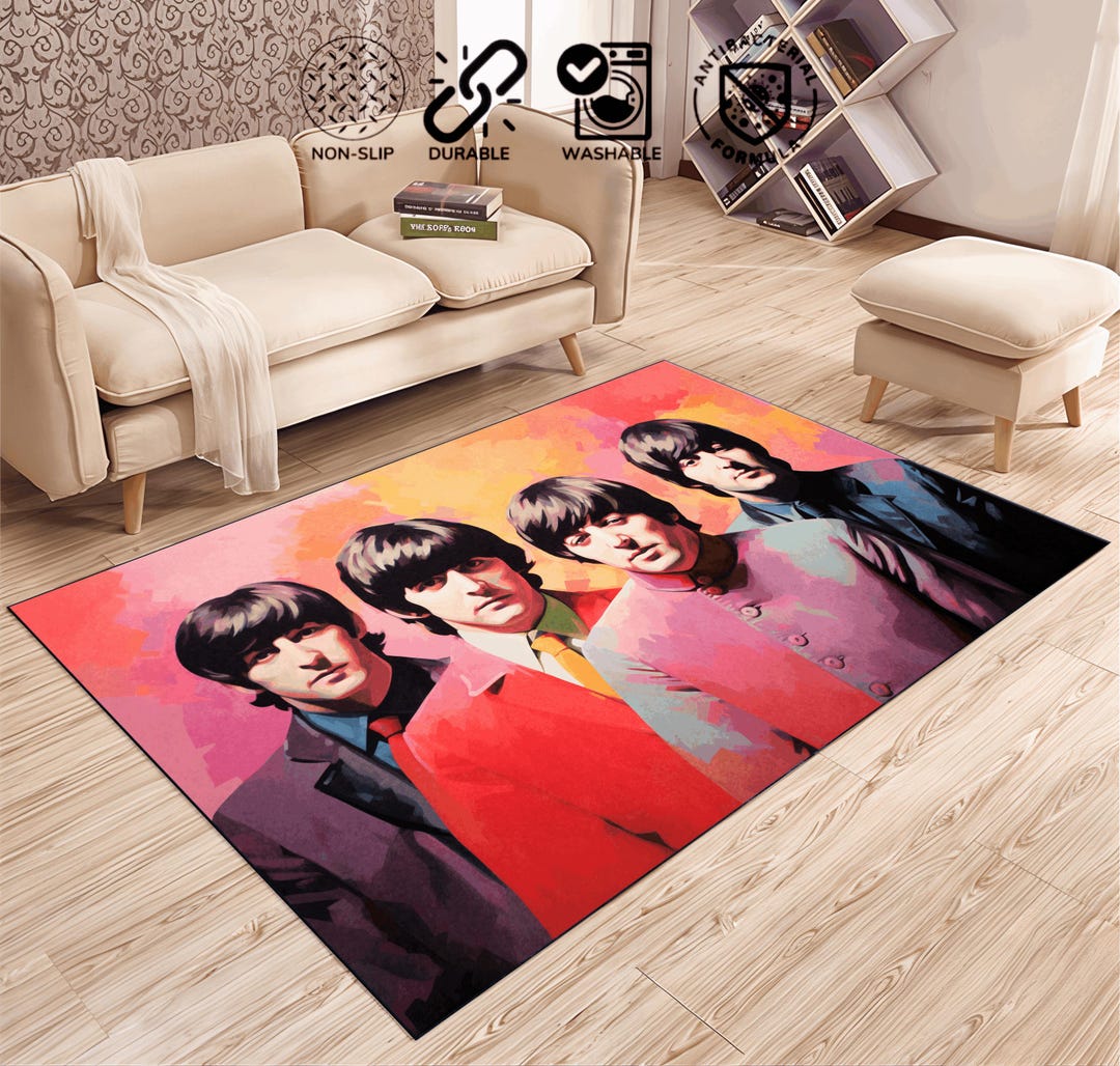 The Beatles Art Rug, Beatles Fan Rug, Beatles Gift, Home Decoration ...