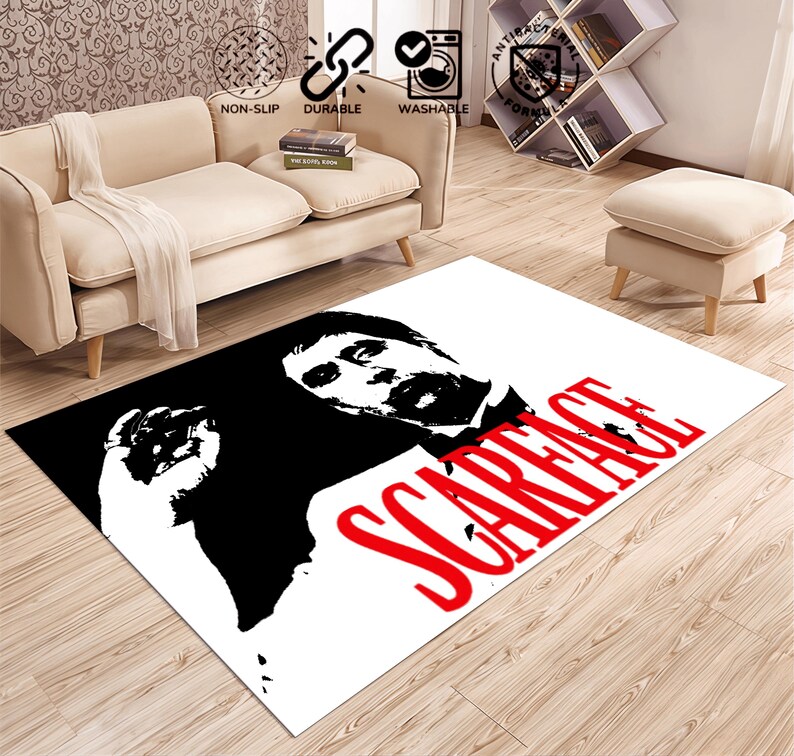 Scarface Rug, Legend Star and Film, Famous Rug, Teen's Rug Custom Gift ...