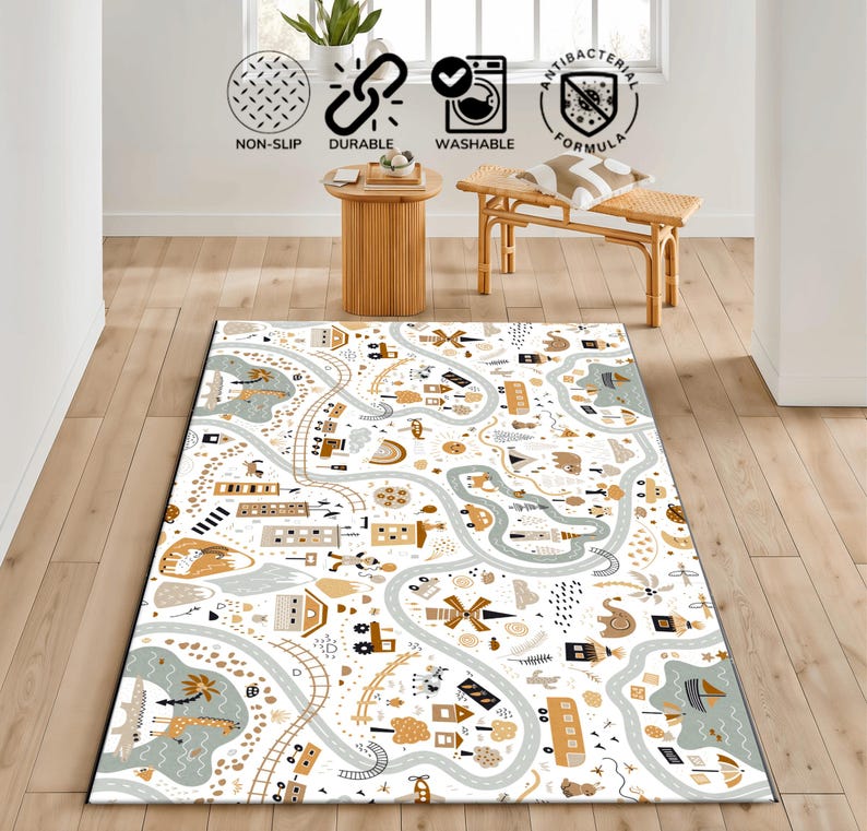 Educational Playmats,road Playground Carpet,patterned Kids Rug ...