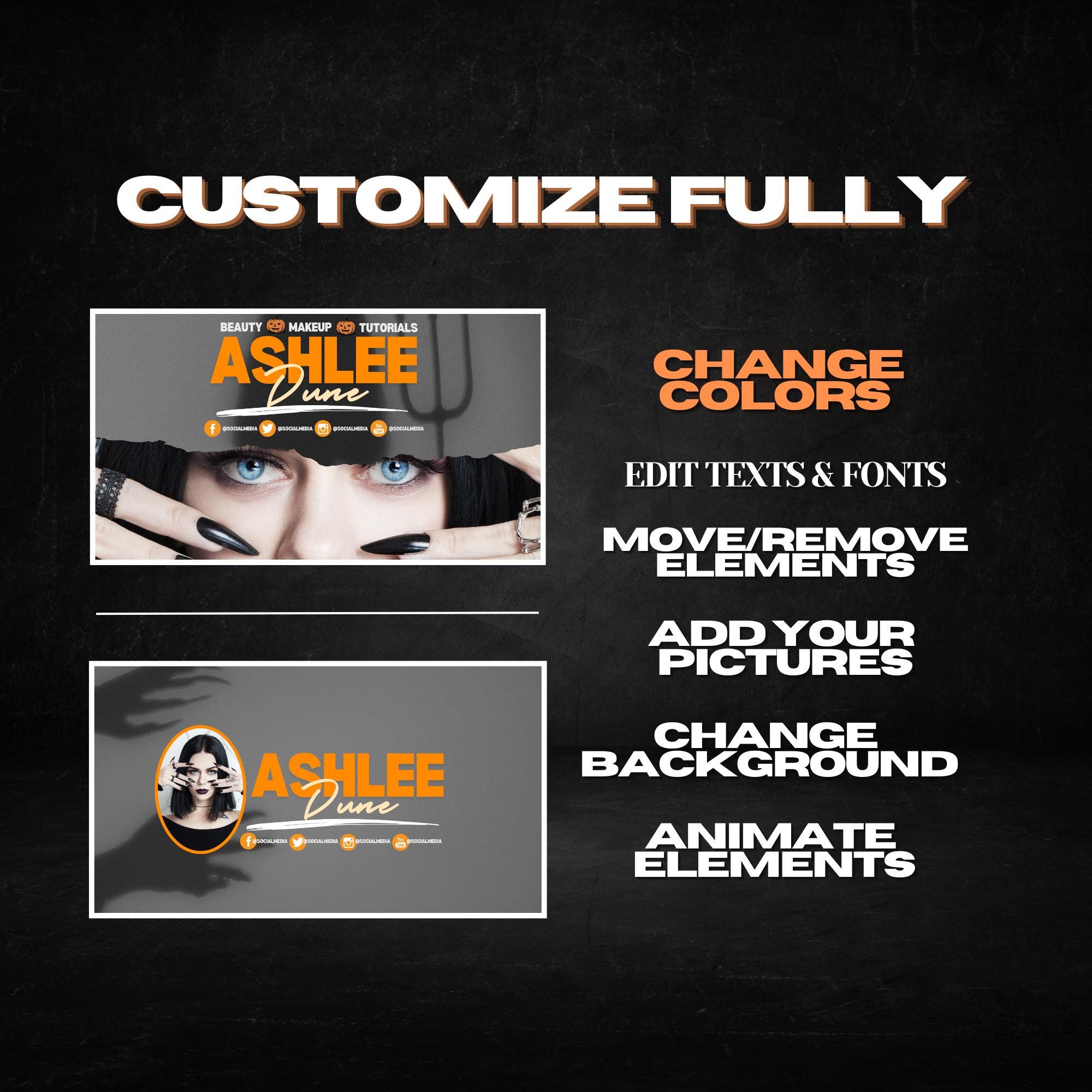 Youtube Channel Kit Spooktober Branding Kit With Banner, Intro, Outro ...