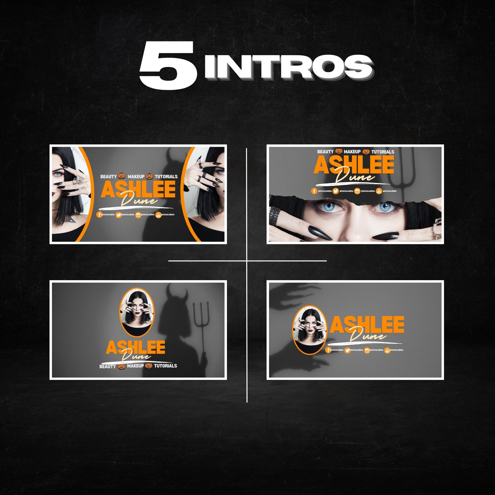 Youtube Channel Kit Spooktober Branding Kit With Banner, Intro, Outro ...