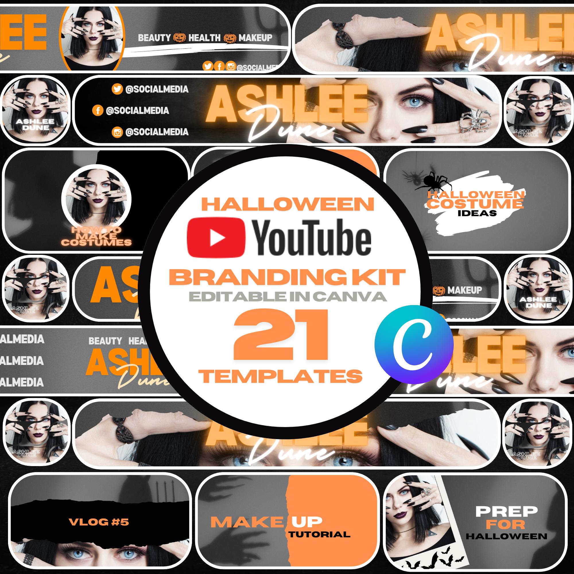 Youtube Channel Kit Spooktober Branding Kit With Banner, Intro, Outro ...
