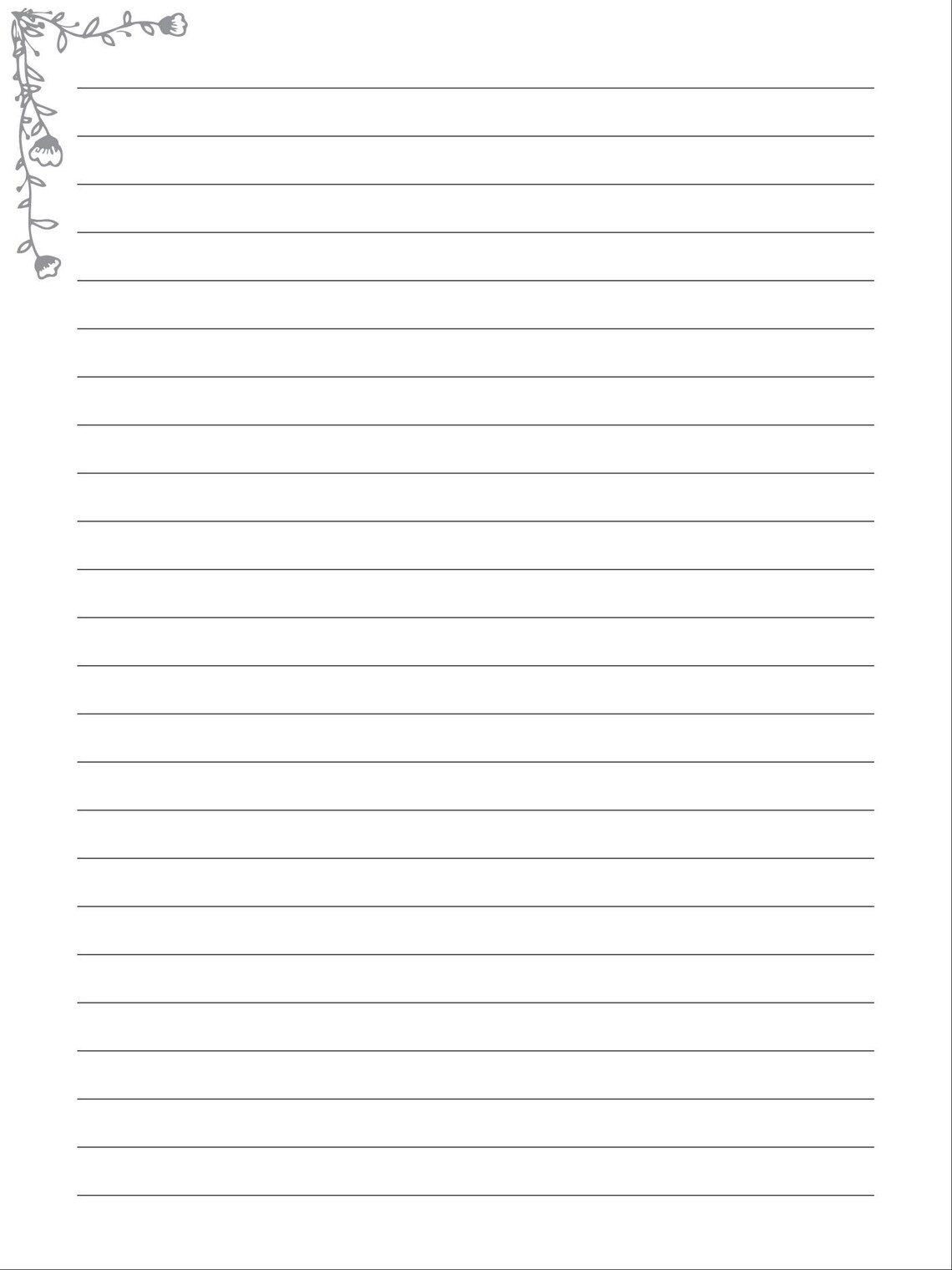 LEFT Flower 6mm Lined Full Page Supernote Nomad A6X2 Template. - Etsy