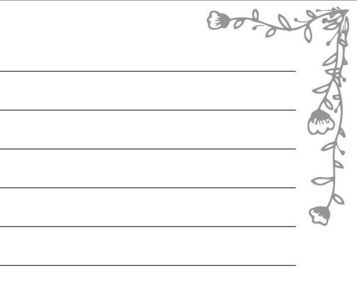 RIGHT Flower 6mm Lined Full Page Supernote Nomad A6X2 Template. - Etsy