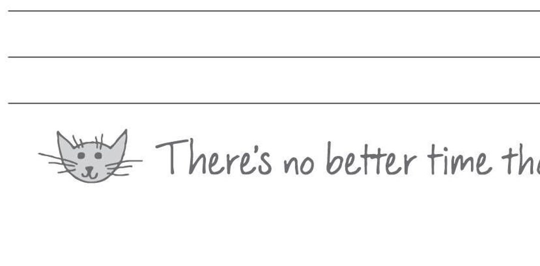 Bottom CAT Paw Quote 6mm Lined Full Page Supernote Nomad A6X2 Template ...