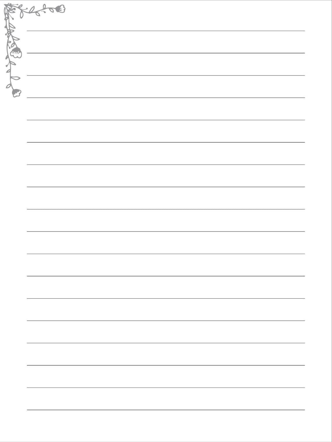 LEFT Flower 8mm Lined Full Page Supernote Nomad A6X2 Template. - Etsy