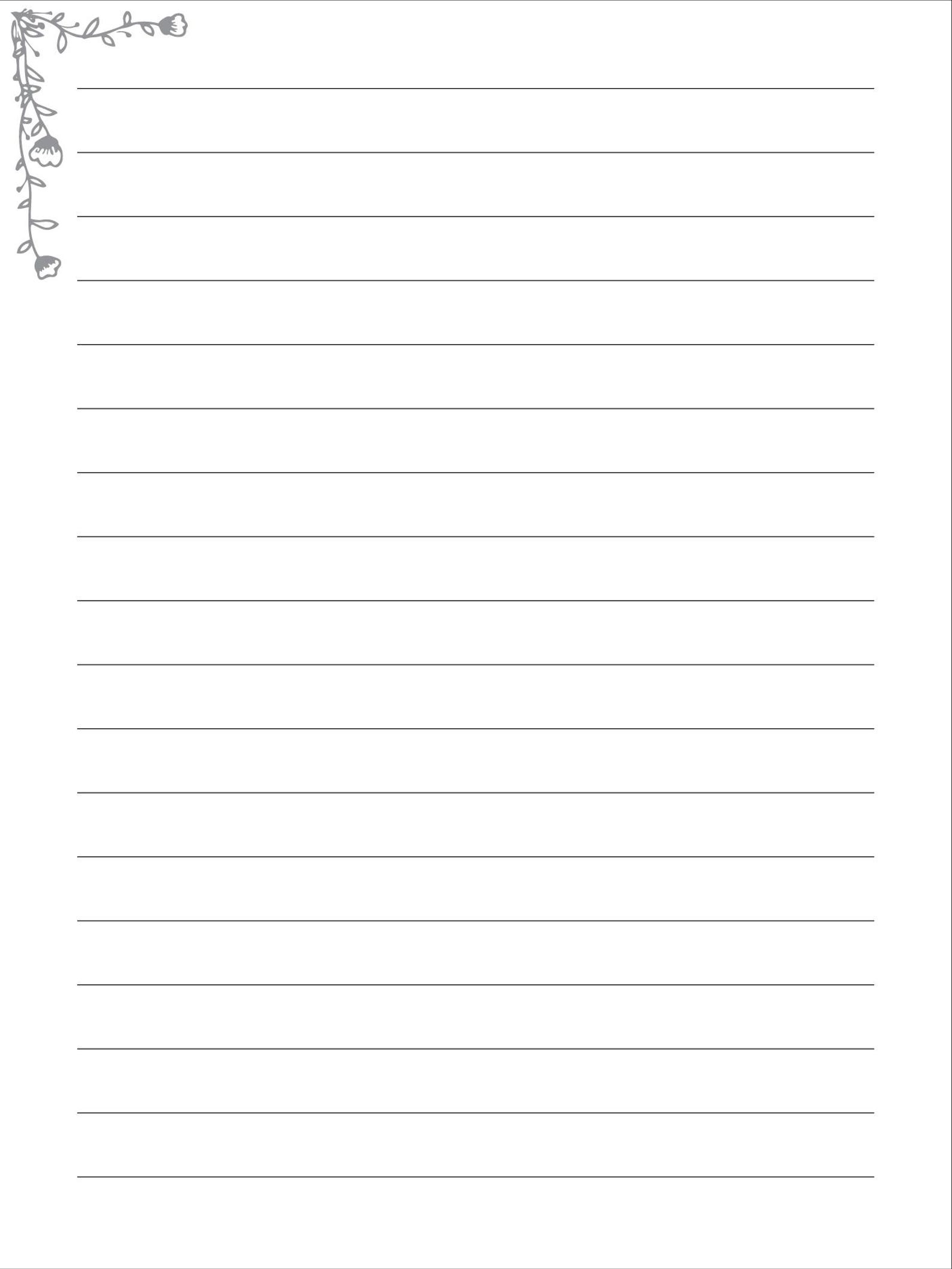 LEFT Flower 8mm Lined Full Page Supernote Nomad A6X2 Template. - Etsy